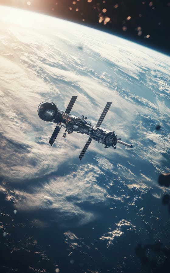 This Digital Illustration Depicts the ISS in a Realistic Environment in ...