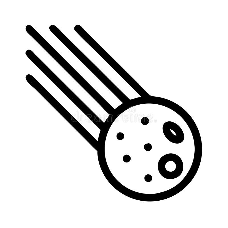 Meteor Falling Space Vector Illustration for Cosmic Designs and ...