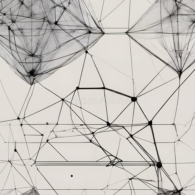 A Close Up Digital Illustration of a Network. Stock Illustration ...