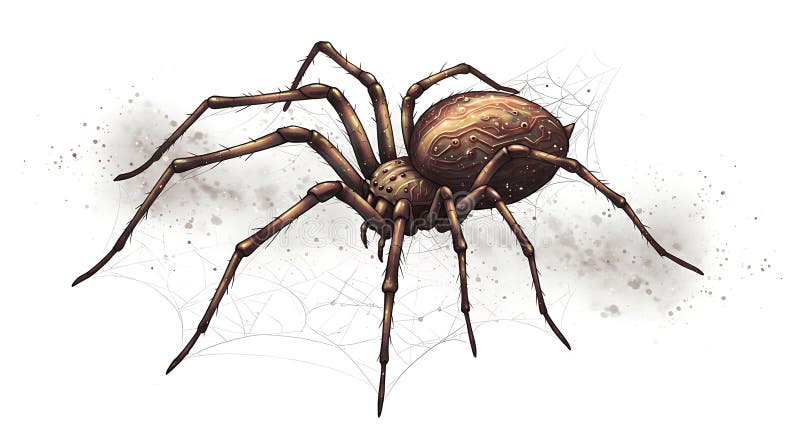 A Digital Illustration of a Detailed Spider with a Realistic Appearance ...