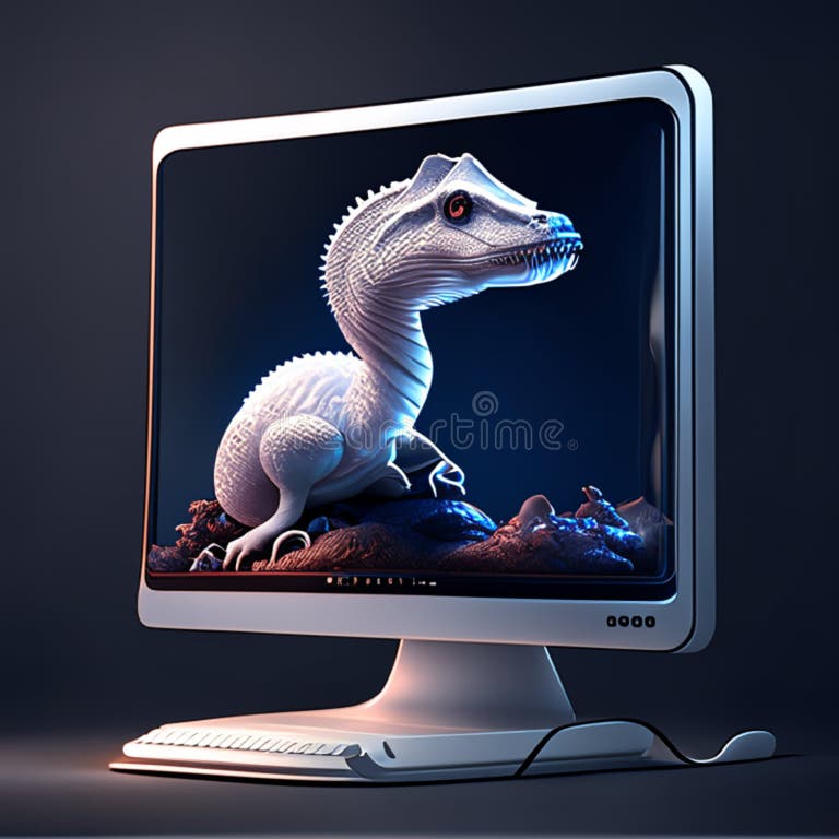 Dinosaur Computer Screen Stock Illustrations – 54 Dinosaur Computer ...