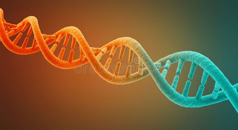 A Digital Illustration of a DNA Double Helix Structure. the Image ...