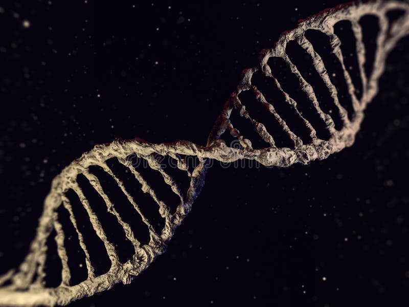 Digital Illustration of a DNA Model. 3D Stock Illustration ...