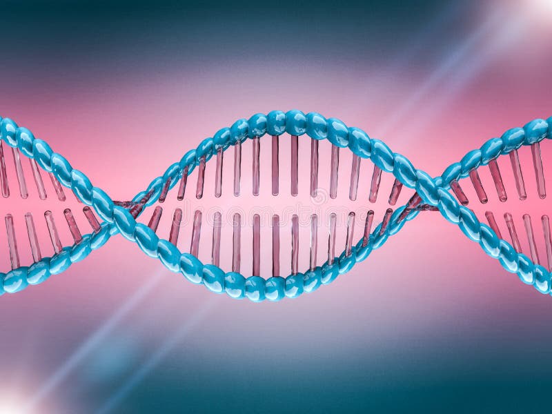 Digital Illustration of a DNA Model. 3D Stock Illustration ...