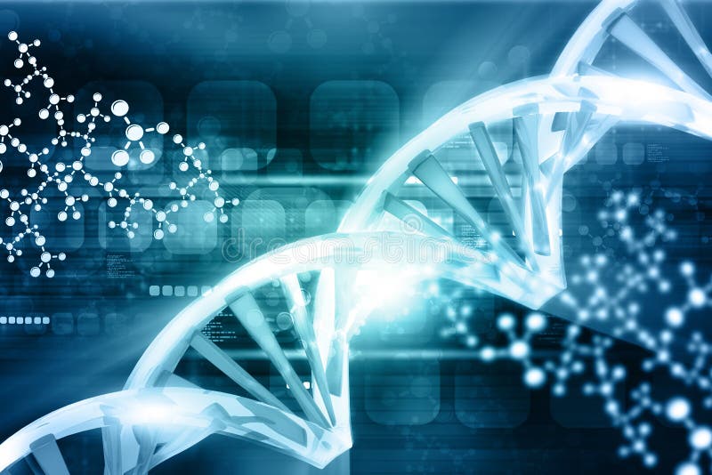 Digital Illustration of Dna Stock Illustration - Illustration of ...