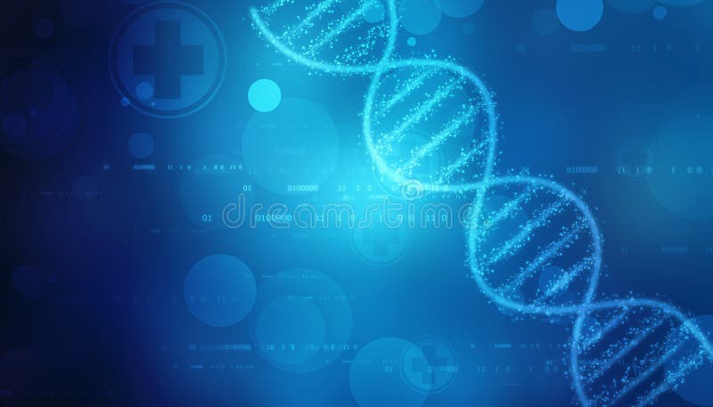 Digital Illustration of DNA Structure, Abstract Medical Background ...