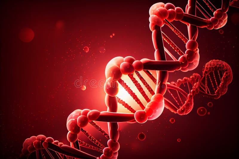 Digital Illustration DNA Structure in Colour Background Generative AI ...