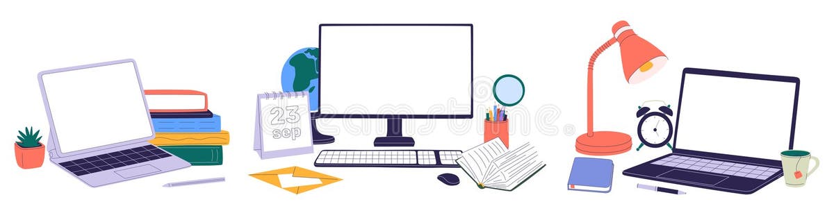 Various Workstations Stock Illustrations – 670 Various Workstations ...