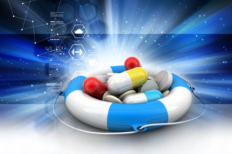 Digital Illustration of Emergency Help Concept Stock Illustration ...