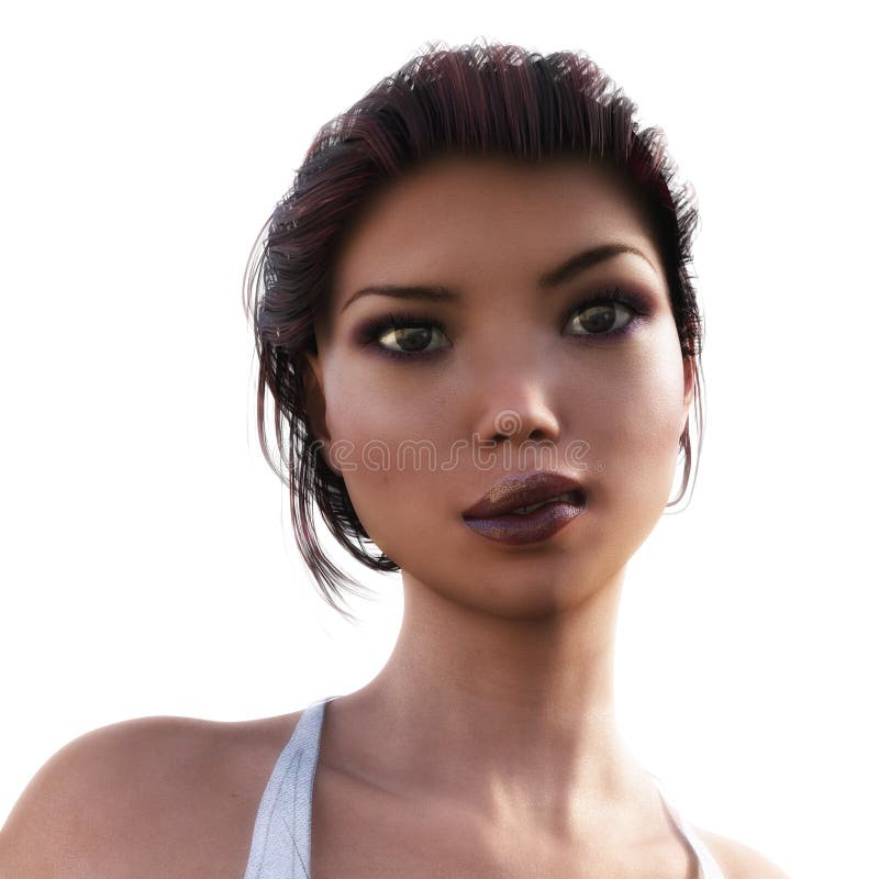 Digital Illustration of a Facial Expression Stock Illustration ...