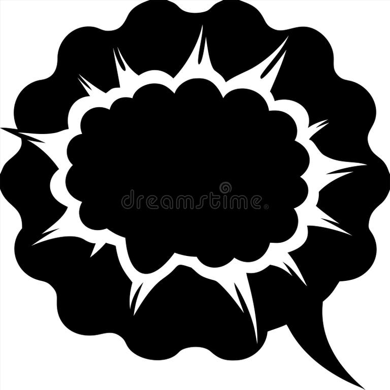 Explosive Speech Bubble Vector Illustration for Comic Book and Design ...