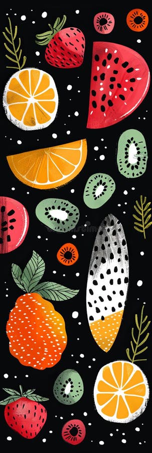 Abstract Fruit Background stock illustration. Illustration of wallpaper ...