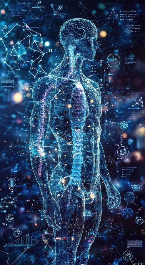 Digital Illustration of the Human Body Showcasing Anatomical Details ...