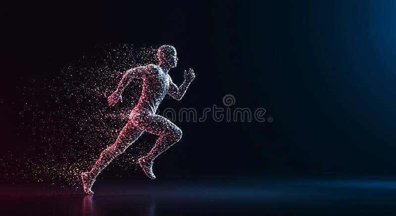 A Digital Illustration Features a Human Figure Composed of Small ...