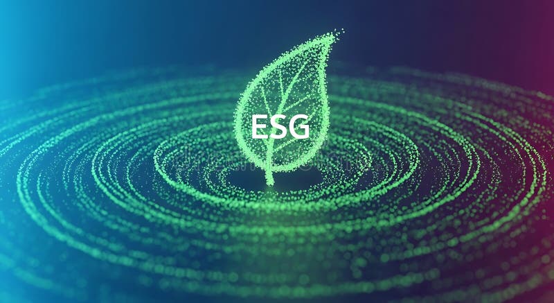 A Digital Illustration Features a Stylized Green Leaf with the Letters ...