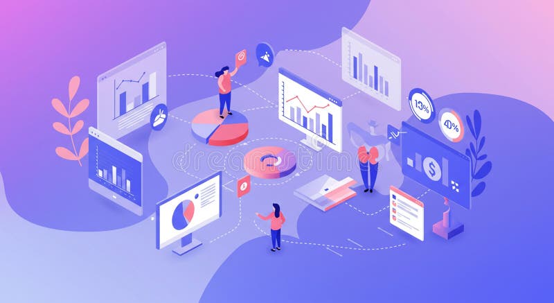 A Digital Illustration Features Stylized Male and Female Figures ...