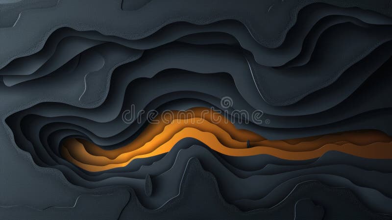 Digital Illustration Featuring an Abstract Paper Art Design in a ...