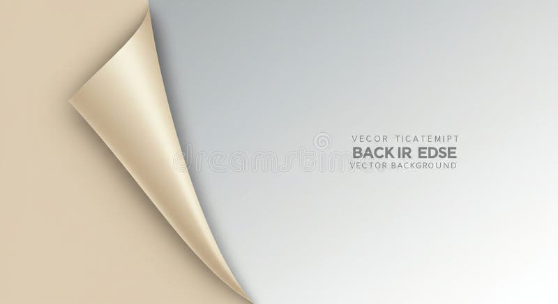 A Digital Illustration Featuring a Corner Page Curl Design with a Beige ...