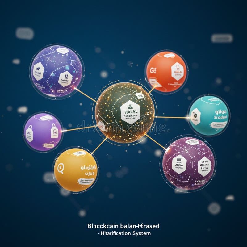 A Digital Illustration Featuring Interconnected Spheres, Each Labeled ...