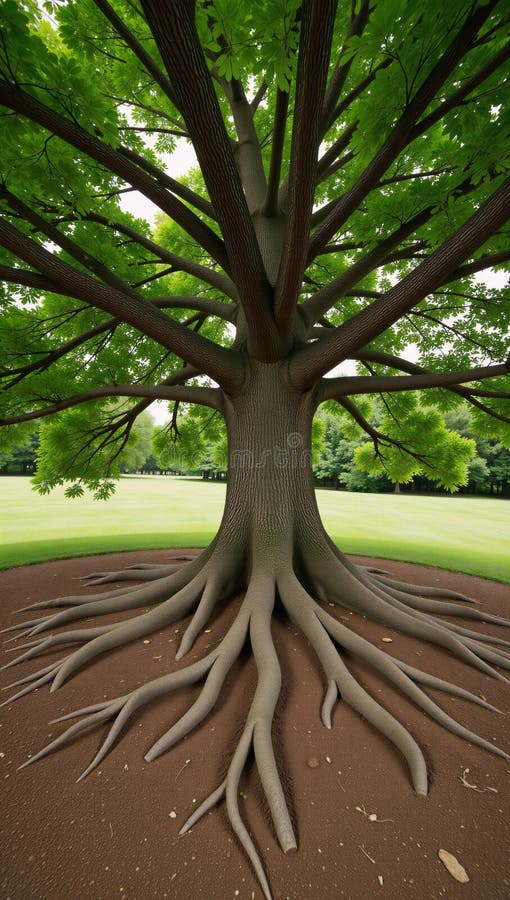 A Digital Illustration Featuring an Intricately Detailed Tree of Life ...