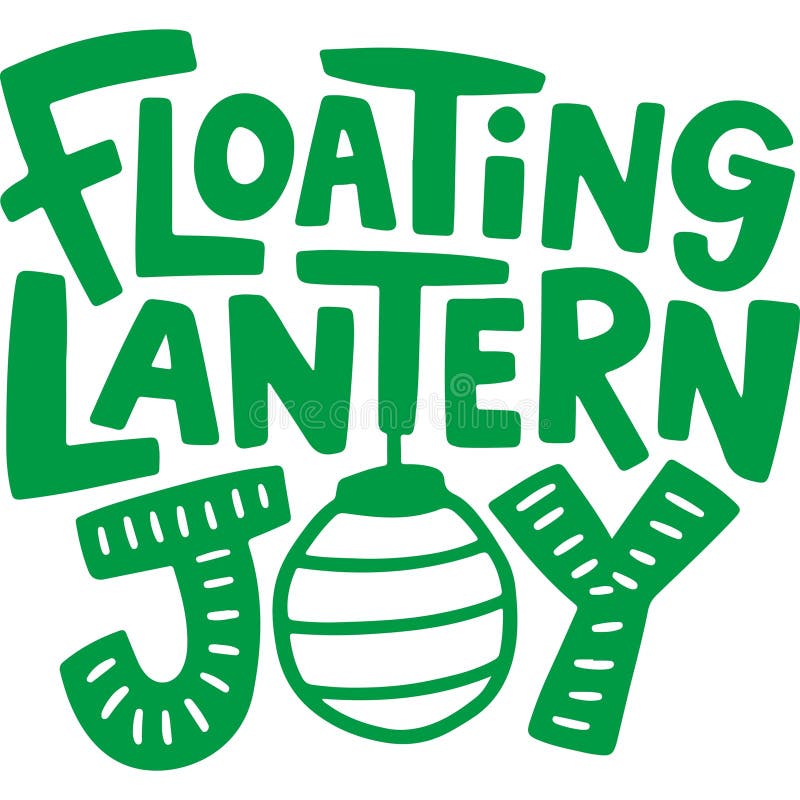 Floating Lantern Joyful Summer Design Stock Vector - Illustration of ...