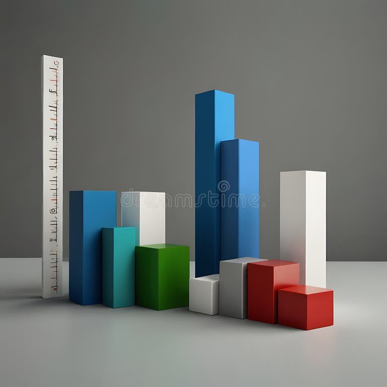 A Digital Illustration Featuring a Vertical Bar Graph Icon with Three ...