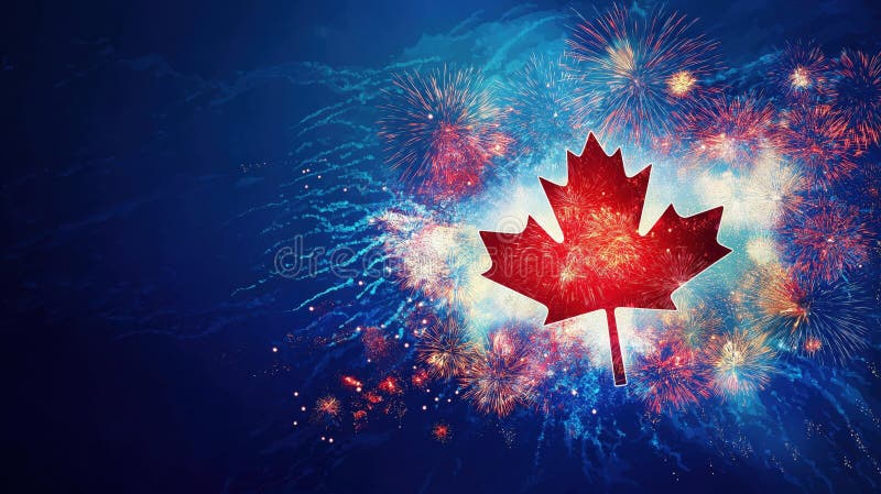 Digital Illustration of a Fireworks Display in the Shape of the ...