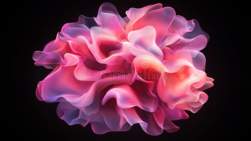 A Digital Illustration of a Flower with a Gradient Color Scheme. Stock ...