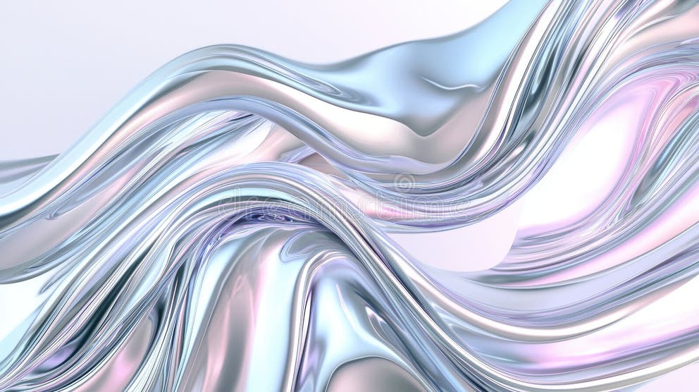 A Digital Illustration of a Flowing, Abstract Design with a Gradient ...