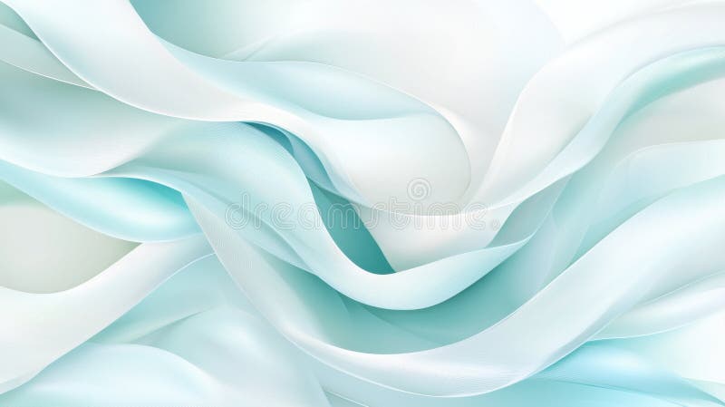 A Digital Illustration of a Flowing, Abstract Design in Shades of Blue ...