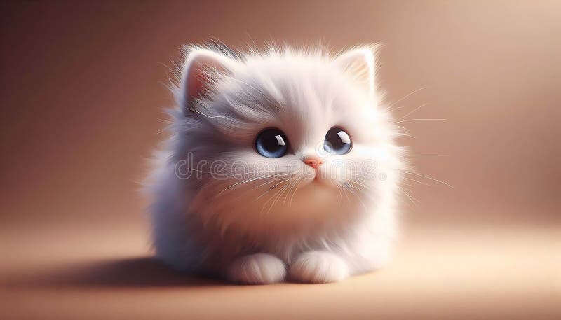 The Cutest Thing in the World : Cute White Kitten in Cozy Setting Stock ...