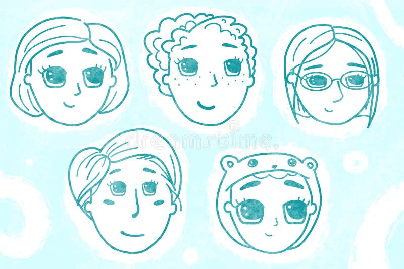 Five Girls Stock Illustrations – 798 Five Girls Stock Illustrations ...