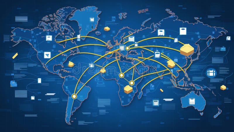 A Digital Illustration of a Global Education Network 2 Stock ...