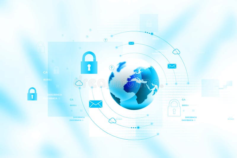 Global security concept stock illustration. Illustration of login ...