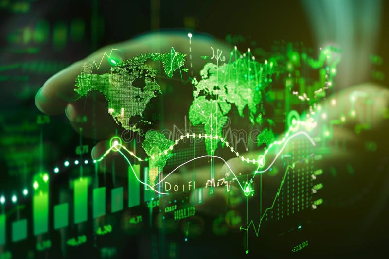 Global Market Growth Technology Stock Illustration - Illustration of ...