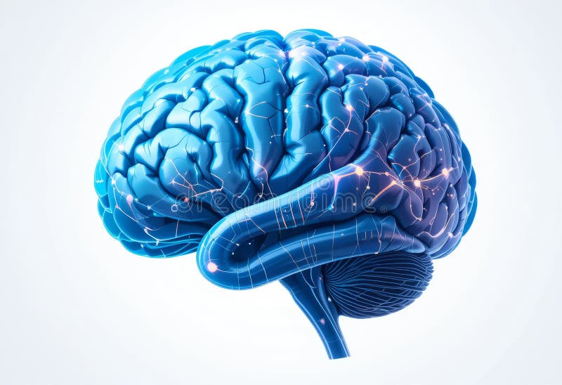 Digital Illustration of the Human Brain. Stock Illustration ...