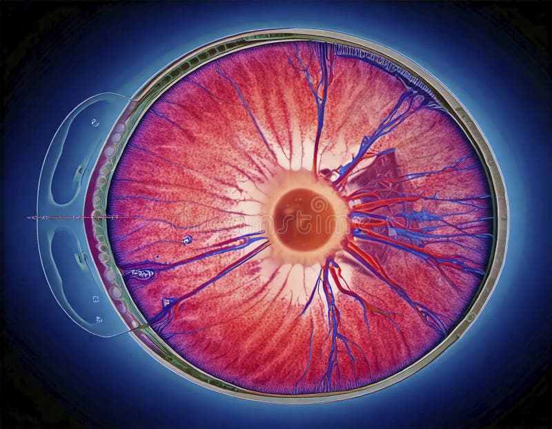Eye Cross Section Optic Nerve Stock Illustrations – 268 Eye Cross ...