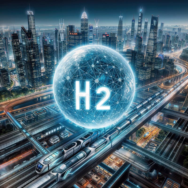 Digital Illustration of Hydrogen S Robotic Revolution, Generative Ai ...
