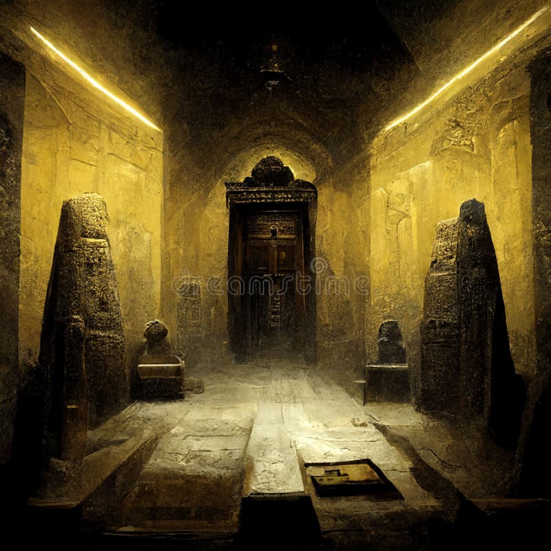 Digital Illustration Inside the Egyptian Pyramids: Illuminated Stones ...