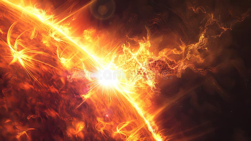 A Digital Illustration of Intense Solar Activity on the Sun S Surface ...