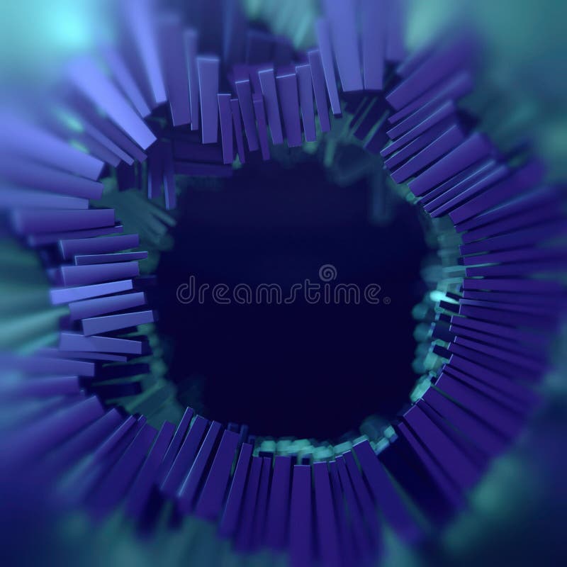 Digital Illustration of an Interaction of Metallic Rectangular Elements ...