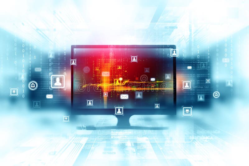 Digital Internet Technology Stock Illustration - Illustration of ...