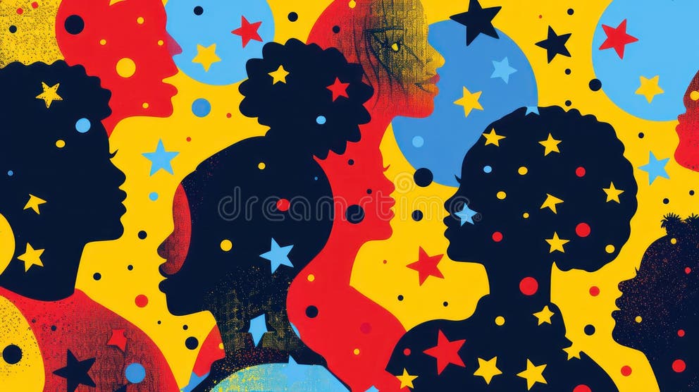 Digital Illustration of Juneteenth Pattern for Posters Stock ...