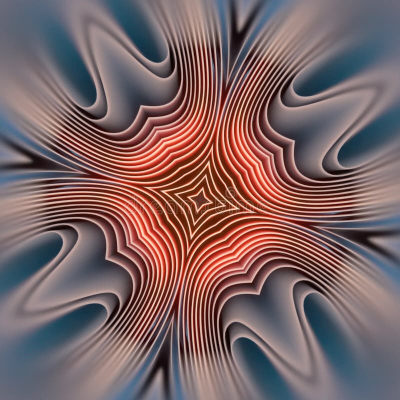 Digital Illustration of a Kaleidoscopic Bright and Dynamic Pattern. 3d ...