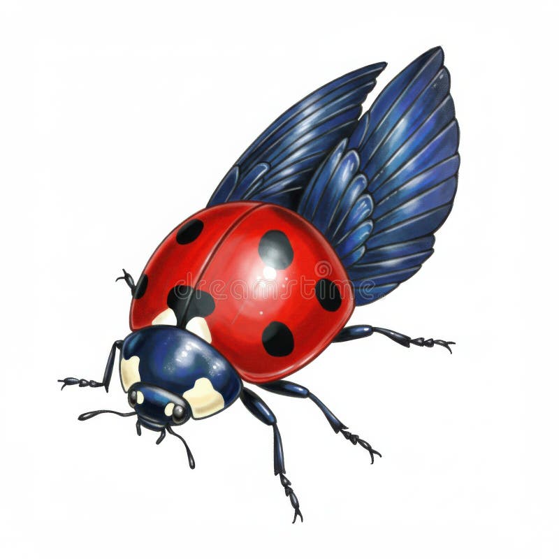 Flying Ladybug Isolated White Background Stock Illustrations – 1,263 ...