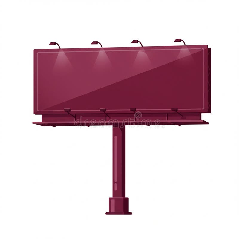 A Digital Illustration of a Large, Rectangular Billboard Featuring a ...