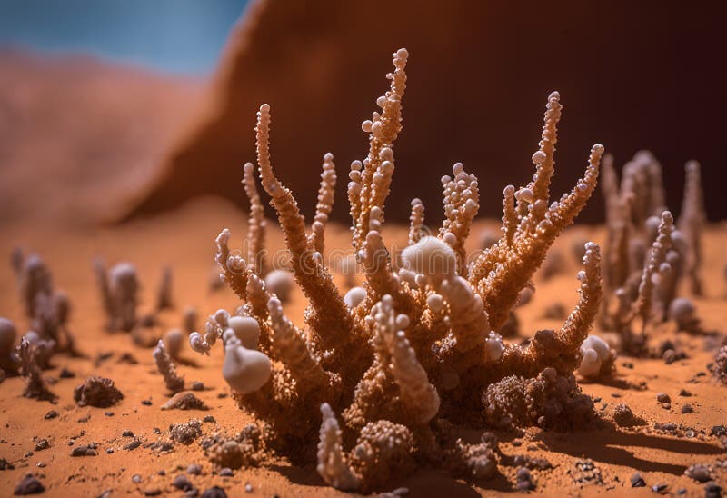 A Digital Illustration of Life on Mars. Stock Illustration ...