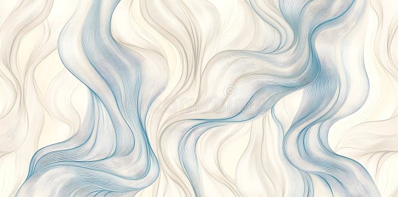 Digital Illustration of Light Blue and Cream Lines,seamless Pattern ...