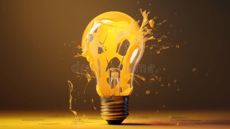 Digital Illustration about Light Bulb. Generative Ai Stock Image ...