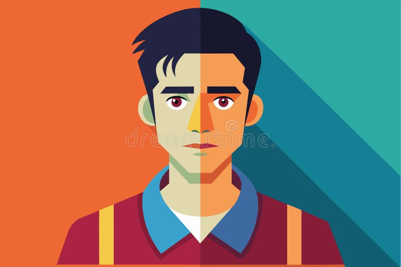 Half Face Man Stock Illustrations – 2,261 Half Face Man Stock ...